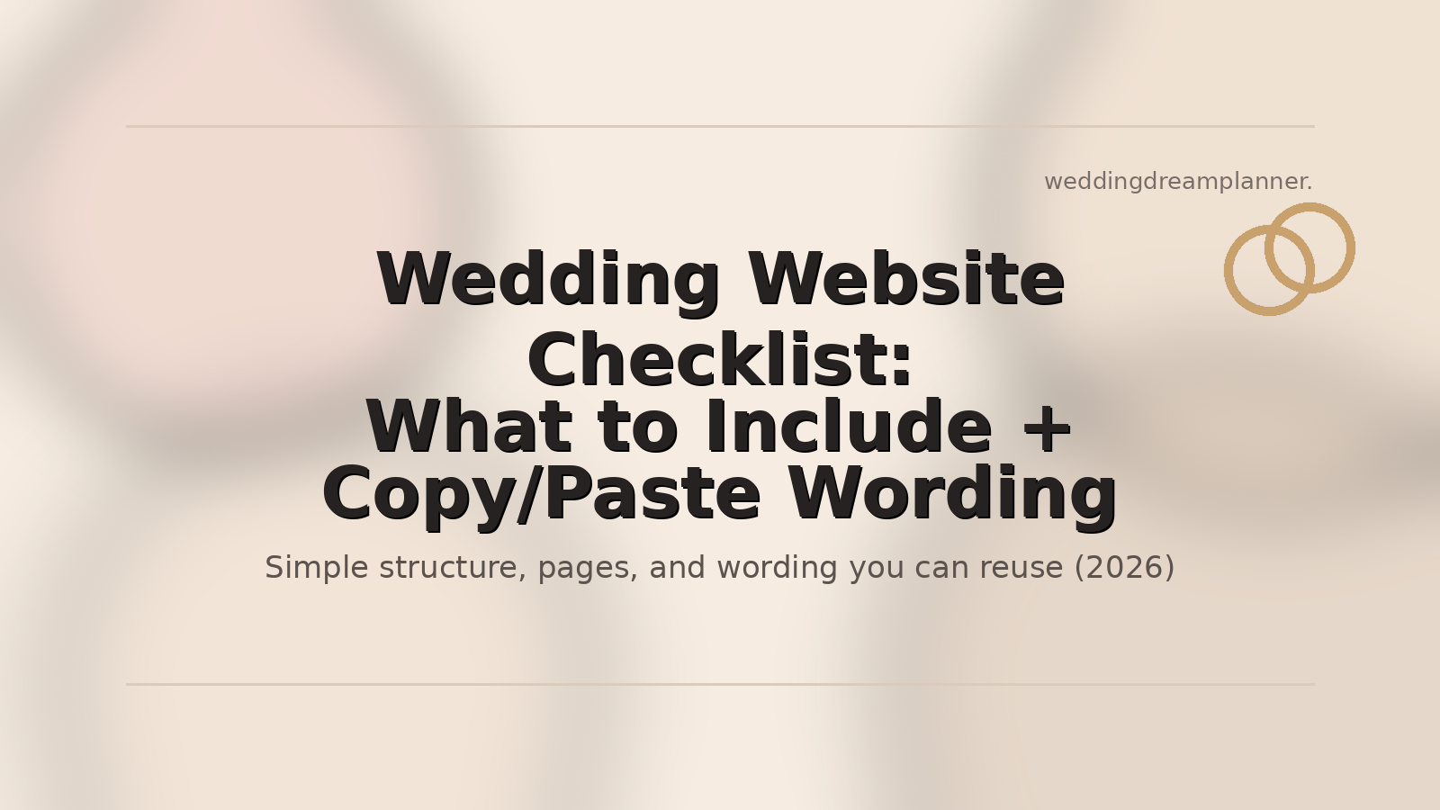 Wedding Website Checklist: What to Include + Copy/Paste Wording ...